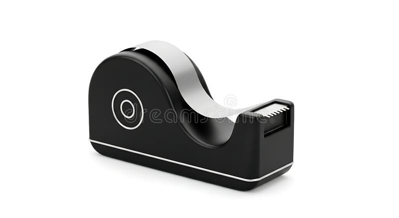 Using Tape Dispenser on White Background - Stationary Object Stock Illustration - Illustration ...