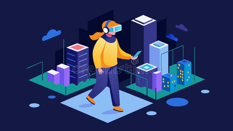 Using Their VR Headset a Person Physically Walks through a 3D Data ...