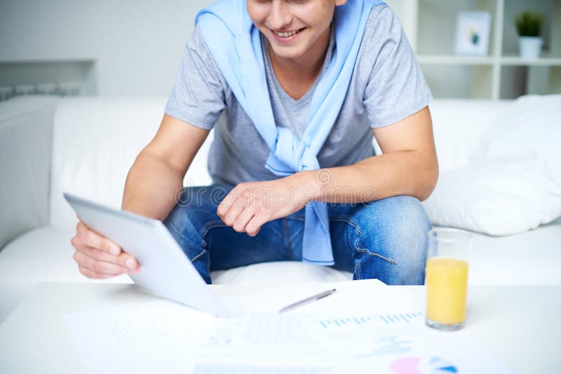 Using touchpad stock image. Image of holding, communication - 32732775