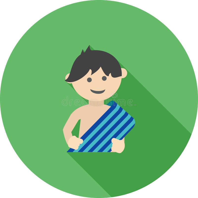 Using Towel stock vector. Illustration of baby, icon - 83634760