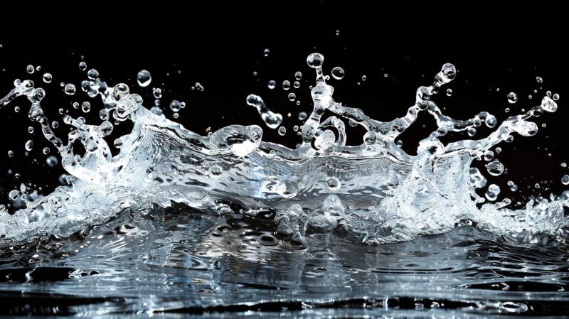 Using Water Splash for Graphic Design Stock Image - Image of mineral ...