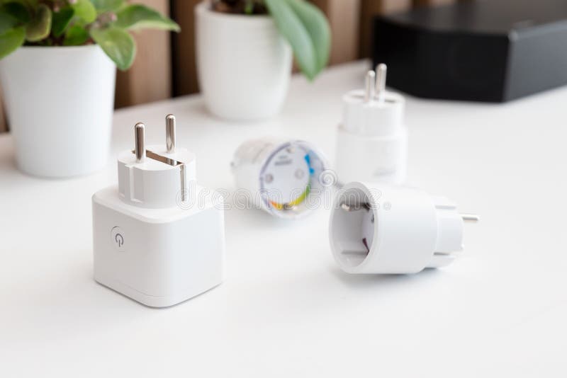 Using Wi-fi Smart Sockets in a Smart Home Stock Image - Image of ...