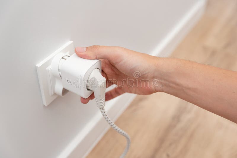 Using Wi-fi Smart Sockets in a Smart Home Stock Image - Image of ...