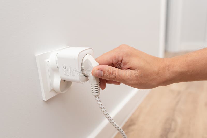 Using Wi-fi Smart Sockets in a Smart Home Stock Image - Image of ...