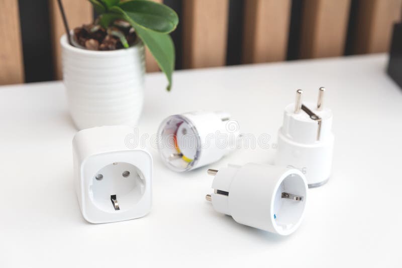 Using Wi-fi Smart Sockets in a Smart Home Stock Image - Image of ...
