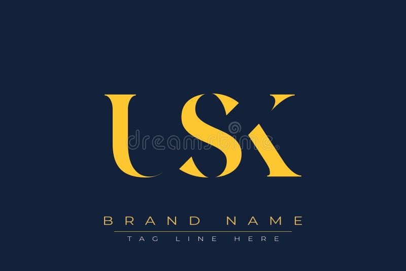 USK Abstract Letter Logo Design Stock Vector - Illustration of ...