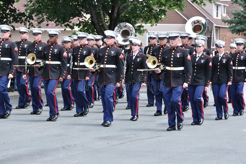 The USMC Marine Forces Reserve Band in Parade Editorial Photography ...