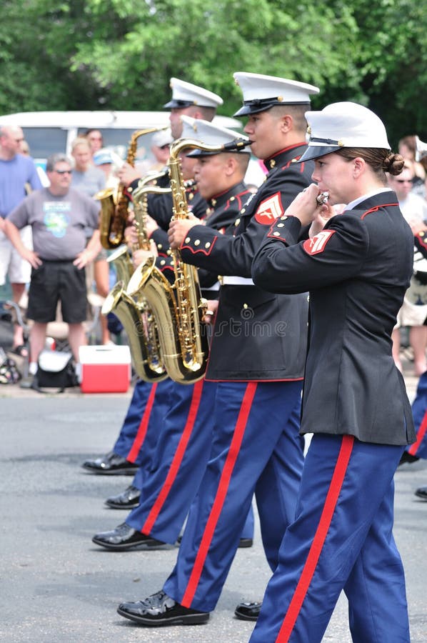 USMC Marine Forces Reserve Band Performs in Parade Editorial ...
