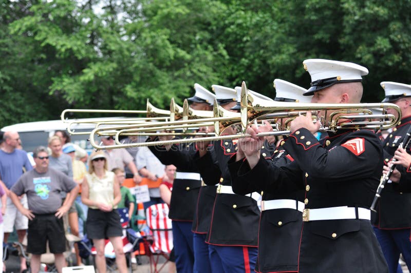 The USMC Marine Forces Reserve Band in Parade Editorial Photography ...