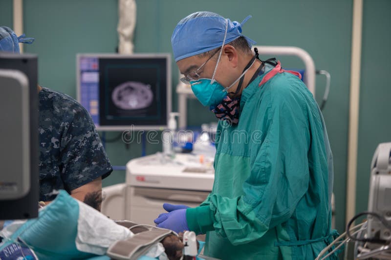 USNS Mercy Sailors Conduct An Interventional Radiology Study And ...