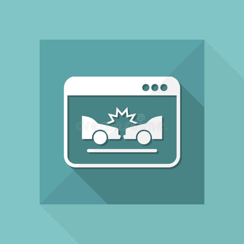 Uso Del Choque De Coche - Icono Plano Del Vector Ilustración del Vector ...