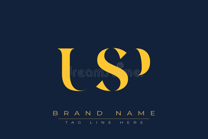 USP Abstract Letter Logo Design Stock Vector - Illustration of letter ...