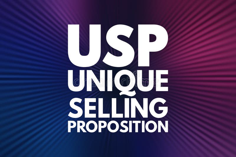 USP - Unique Selling Point Acronym, Business Concept Background Stock ...