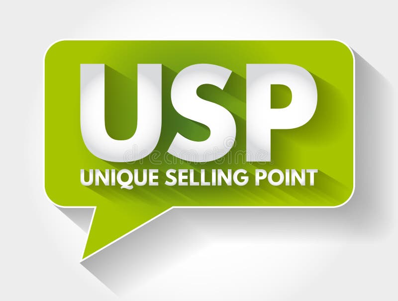 USP - Unique Selling Proposition Acronym Message Bubble, Business ...