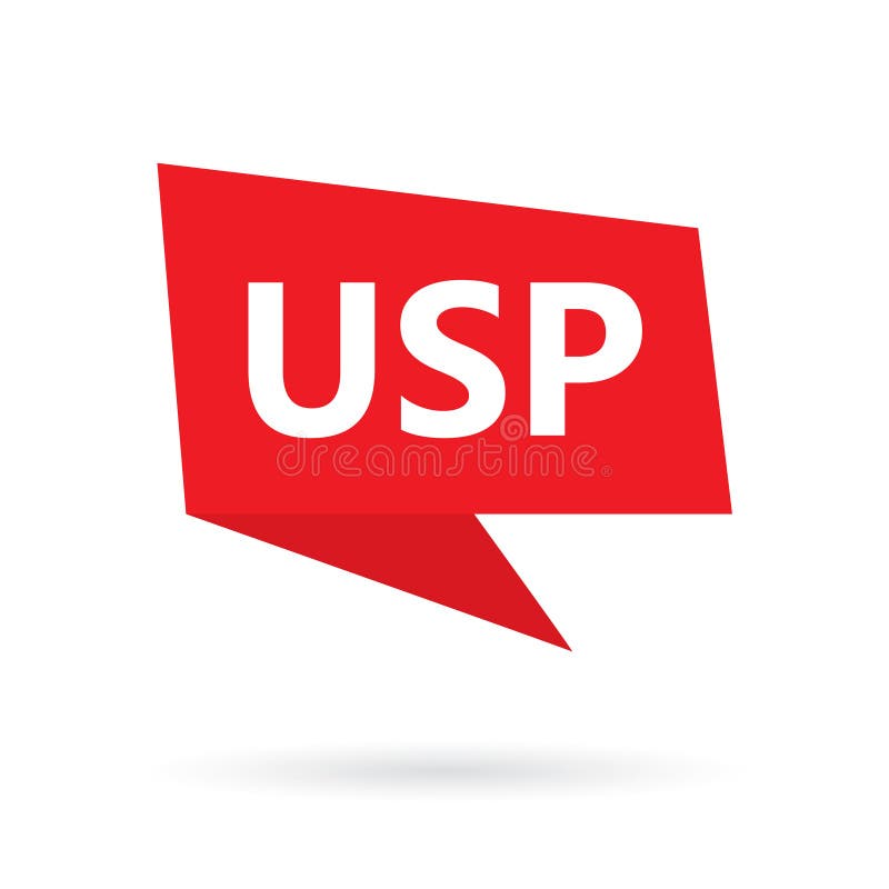 USP Unique Selling Proposition Acronym on a Speach Bubble Stock Vector ...