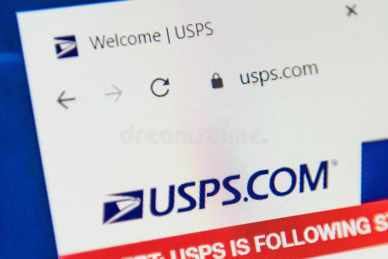 Usps.com Web Site. Selective Focus. Editorial Stock Photo - Image of ...