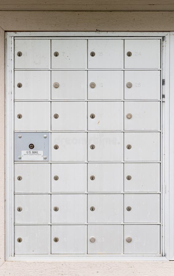 USPS Metal Mailboxes for Town House Development Stock Photo - Image of ...