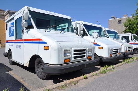 USPS postal vehicle editorial photography. Image of states - 24112247