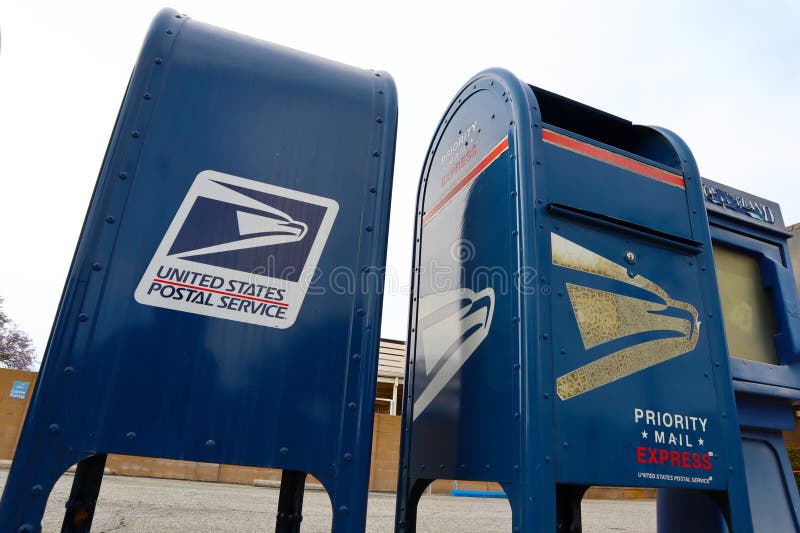 Blue Mail Sign Envelope Boxes Stock Photos - Free & Royalty-Free Stock ...