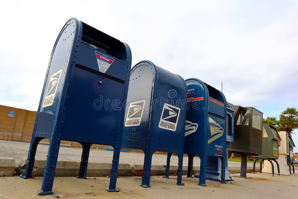 USPS United States Postal Service, Mail Collection Boxes Editorial ...