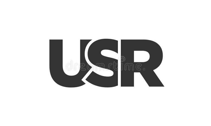 USR Logo Design Template with Strong and Modern Bold Text. Initial ...