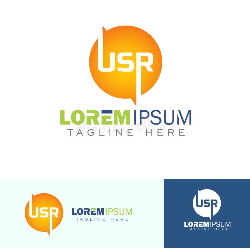 USR Monogram Initial Logo Sign Stock Vector - Illustration of concept ...