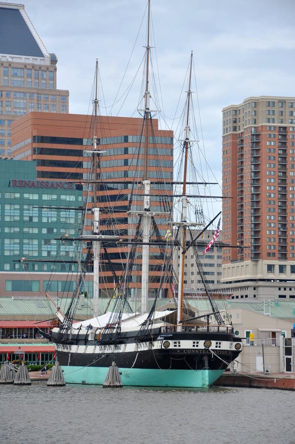 USS Constellation at Baltimore Editorial Stock Photo - Image of retro ...