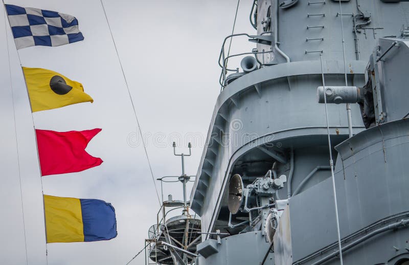 USS Nord-Carolina Nautical Flags Redaktionelles Stockfoto - Bild von ...