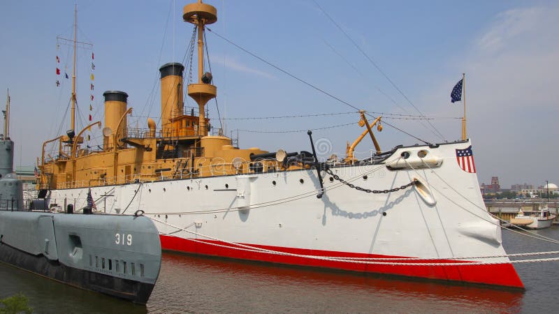 USS Olympia at Philadelphia Pier Editorial Image - Image of historical ...