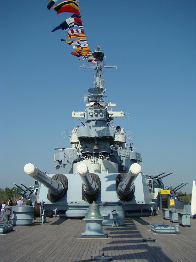 USS Slagschip Noord-Carolina Stock Afbeelding - Image of aboard ...