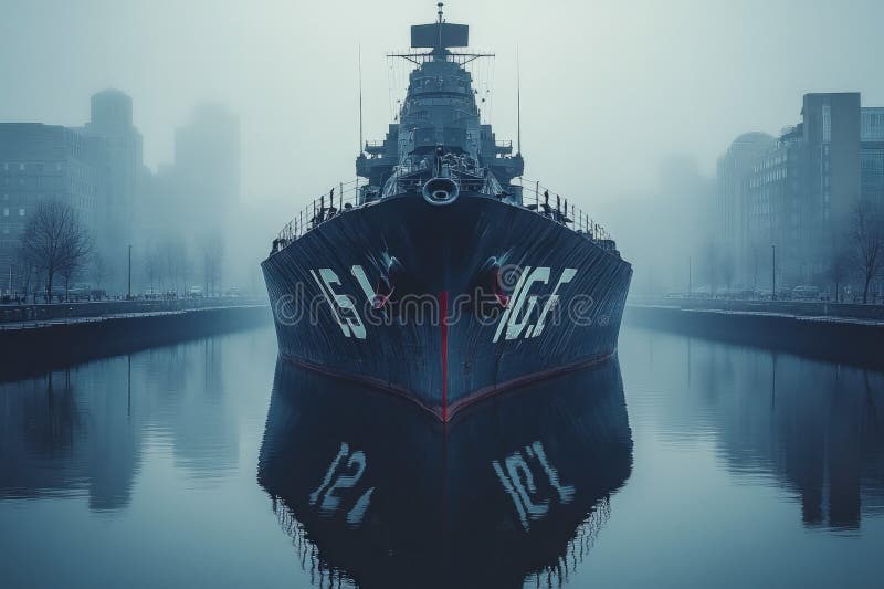 The USS Wisconsin Battleship Docked, Historic and Imposing, Maritime ...