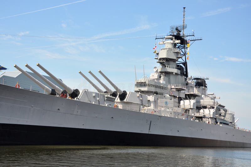 USS Wisconsin Battleship, Norfolk Editorial Stock Photo - Image of ...
