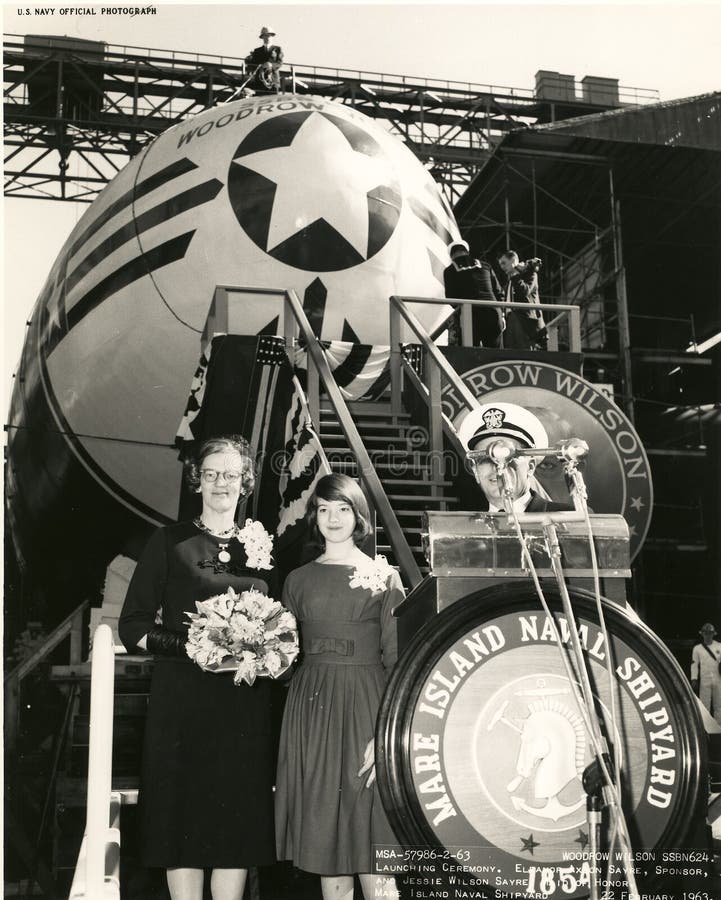 USS Woodrow Wilson Launching Ceremony Stock Image - Image of wheel ...