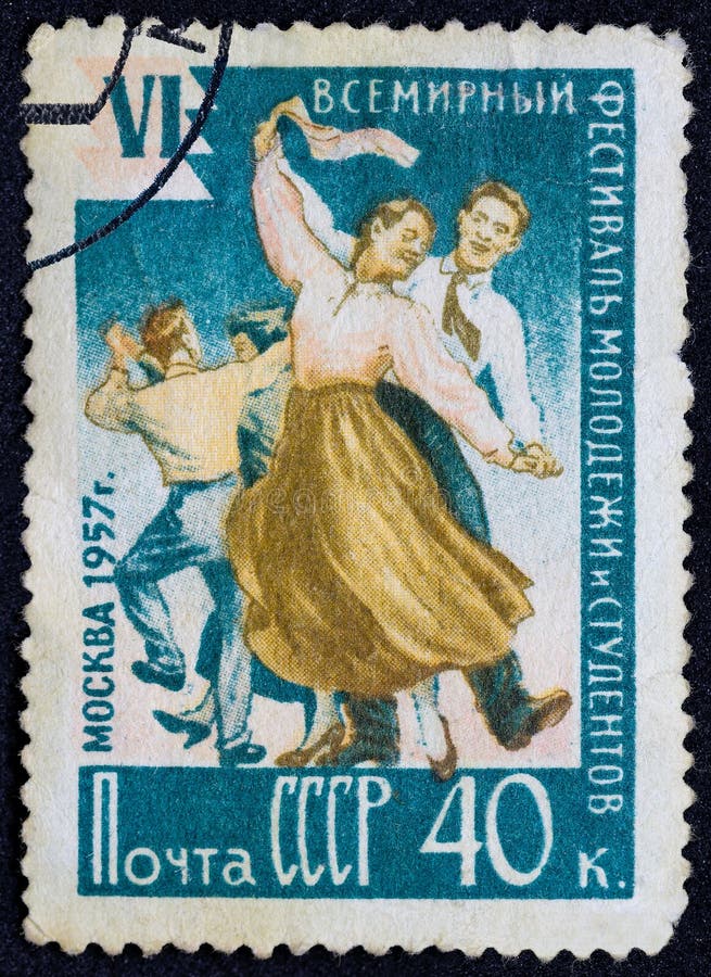 USSR - CIRCA 1957: Postage Stamp 40 Kopeck Printed in the Soviet Union ...