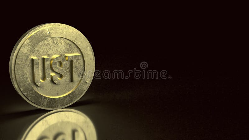 The Ust Coin for Business or Cryptocurrency Concept 3d Rendering Stock ...