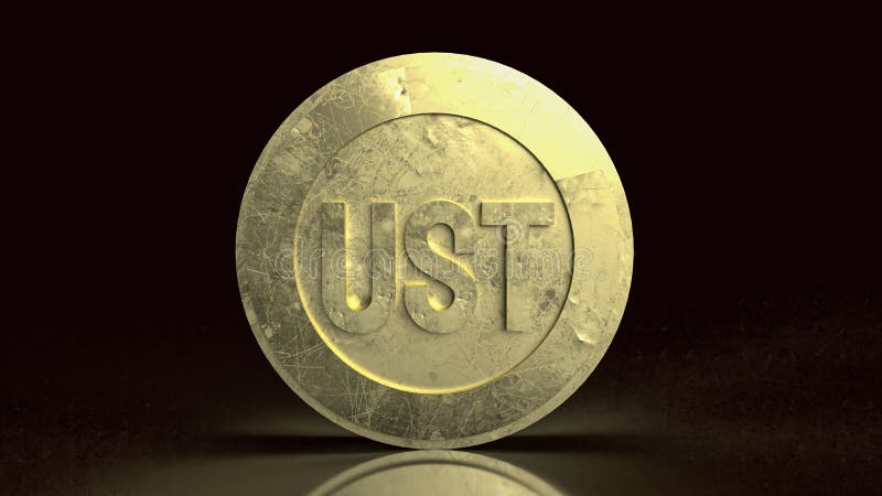 The Ust Coin for Business or Cryptocurrency Concept 3d Rendering Stock ...