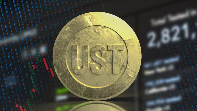The Ust Coin for Business or Cryptocurrency Concept 3d Rendering Stock ...