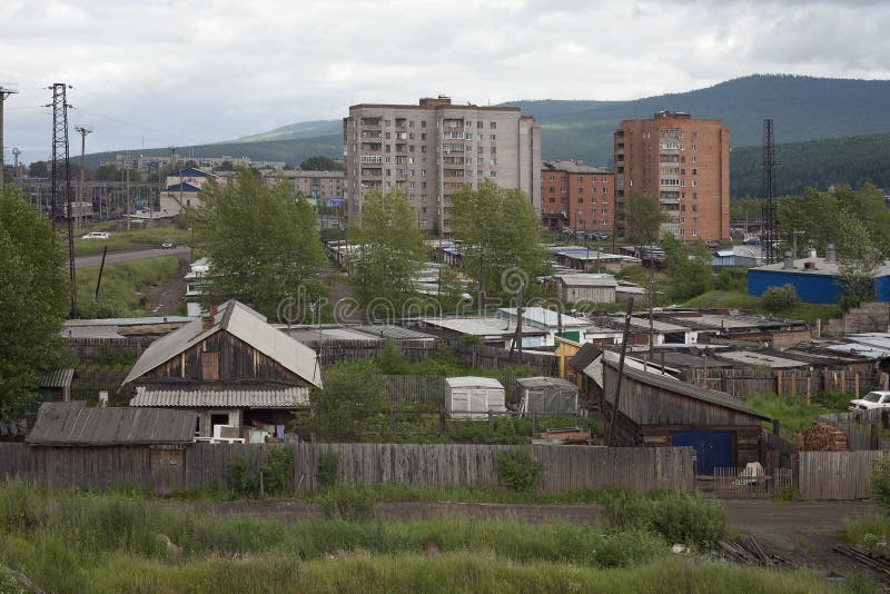 Ust-Kut. stock image. Image of locality, building, russia - 60774471