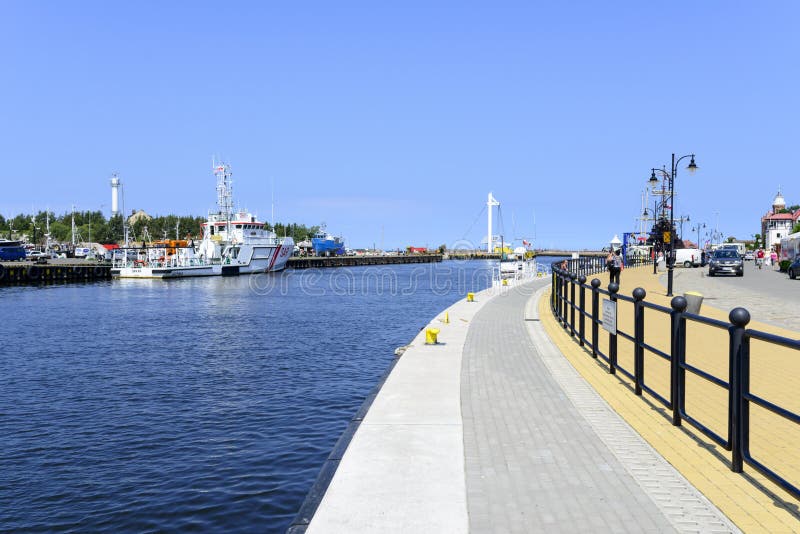 Ustka - Polen redaktionelles stockfotografie. Bild von polen - 56601782