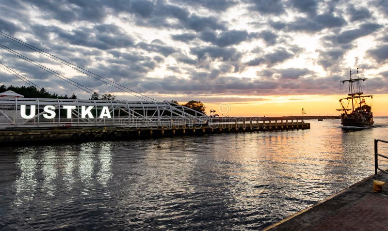 Ustka, Poland - June 25, 2024 - Movable Bridge in Ustka Editorial ...