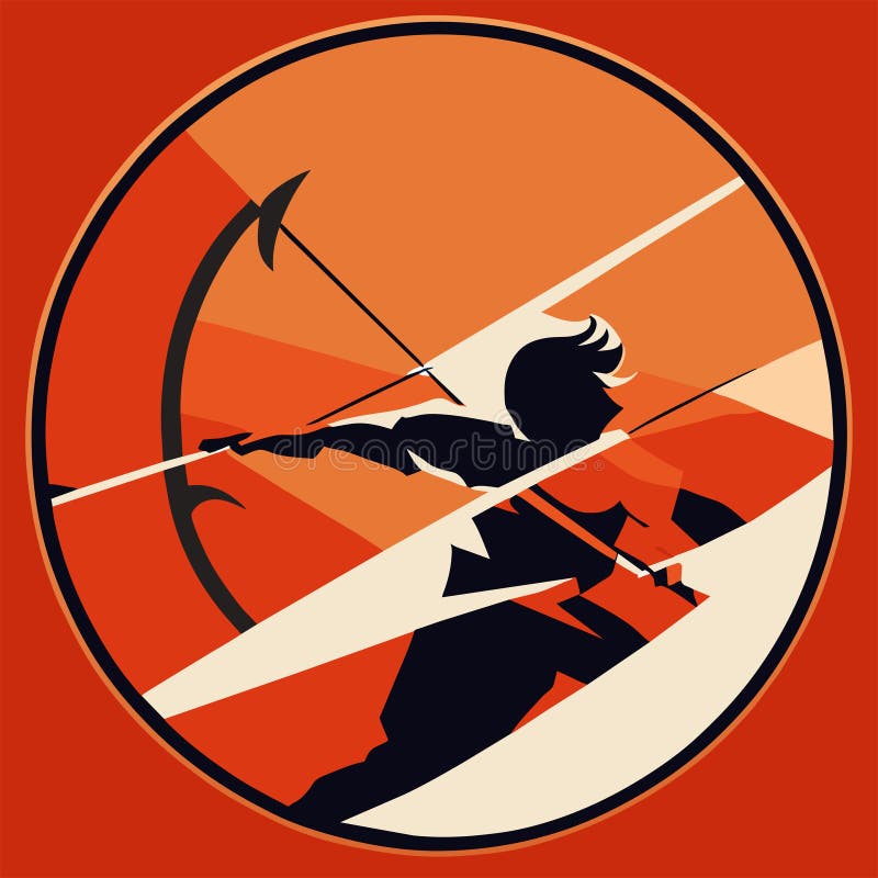 Archer Inside Symbol Sign,Vector Illustration, Isolate on White ...