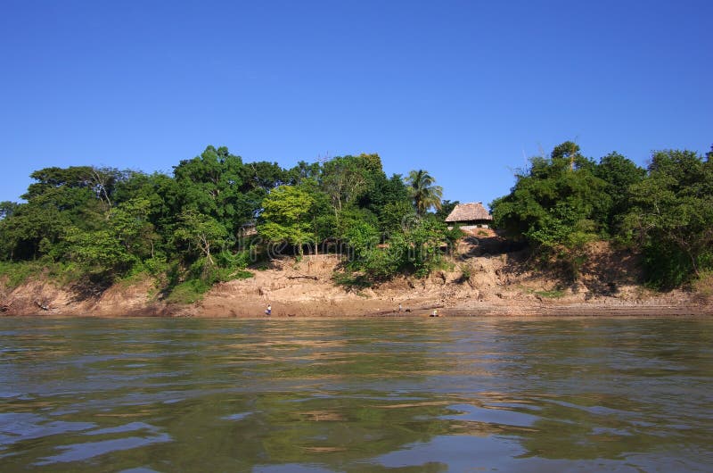 Wooden Boat On The Usumacinta River Editorial Stock Image - Image of ...