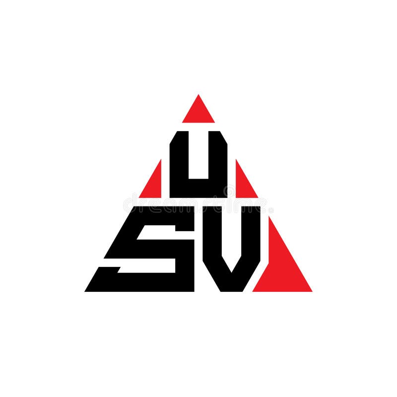 USV Triangle Letter Logo Design with Triangle Shape. USV Triangle Logo ...