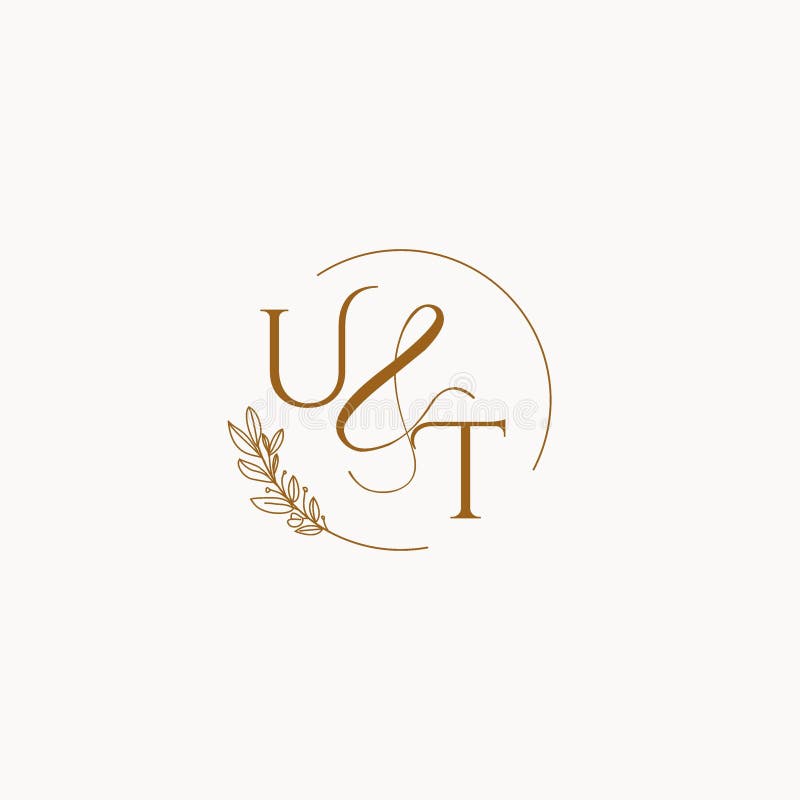 UT Initial Wedding Monogram Logo Stock Illustration - Illustration of ...