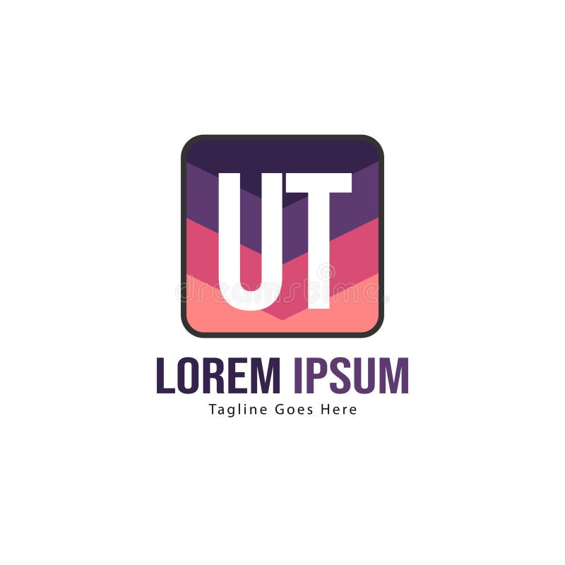 UT Letter Logo Design. Creative Modern UT Letters Icon Illustration ...