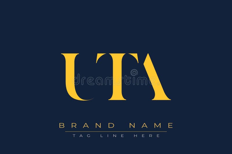 UTA Abstract Letter Logo Design Stock Vector - Illustration of ...