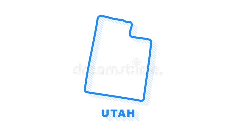 Utah County Map Outline Animation. Motion Graphics. Stock Footage ...