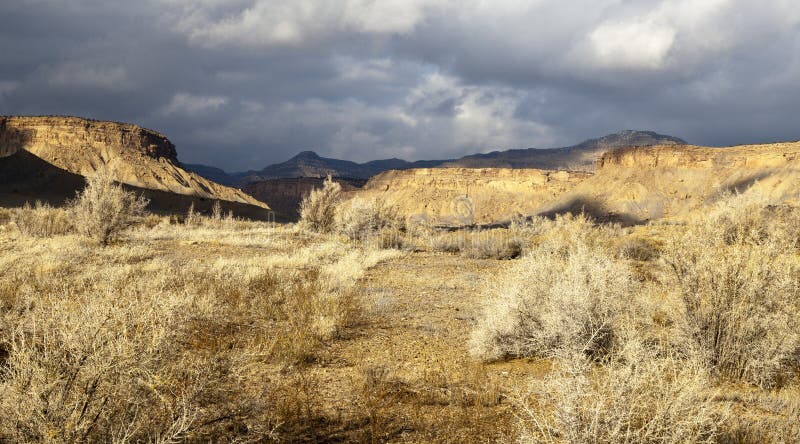 Utah Desert stock photo. Image of stormy, clouds, brush - 23922408