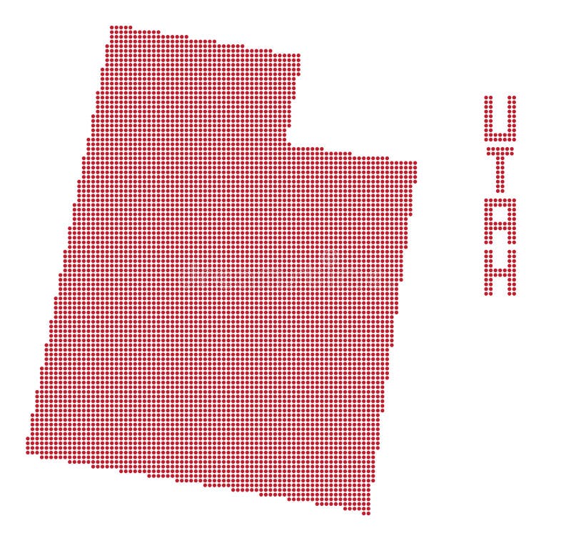 Utah Dot Map stock abbildung. Illustration von abbildung - 84848311