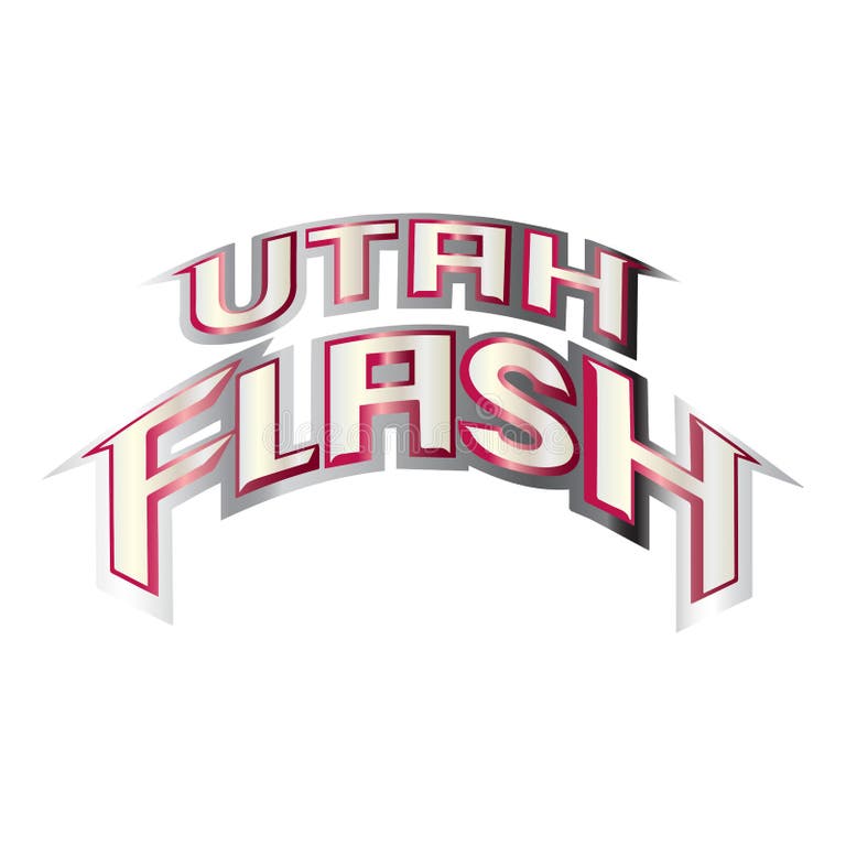 Utah flash shiny text logo stock vector. Illustration of flash - 257680762